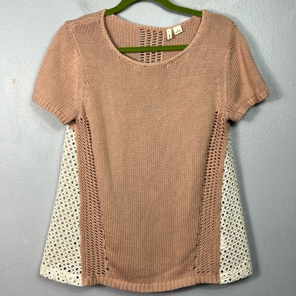 Anthropologie | Tops | Anthropologie Moth Madeira Short Sleeve Sweater ...